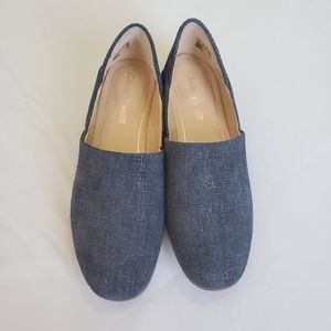 Clarks | Shoes | Clarks Pure Tone Leather Loafer Navy Interest 75 ...